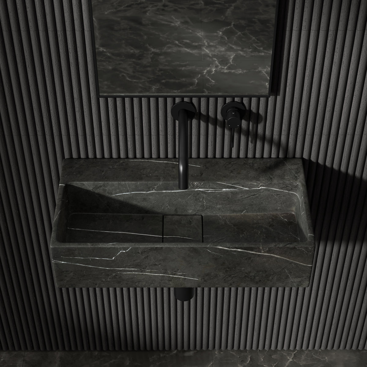 Clara Pietra Grey Marble Wall Hung Basin 600mm