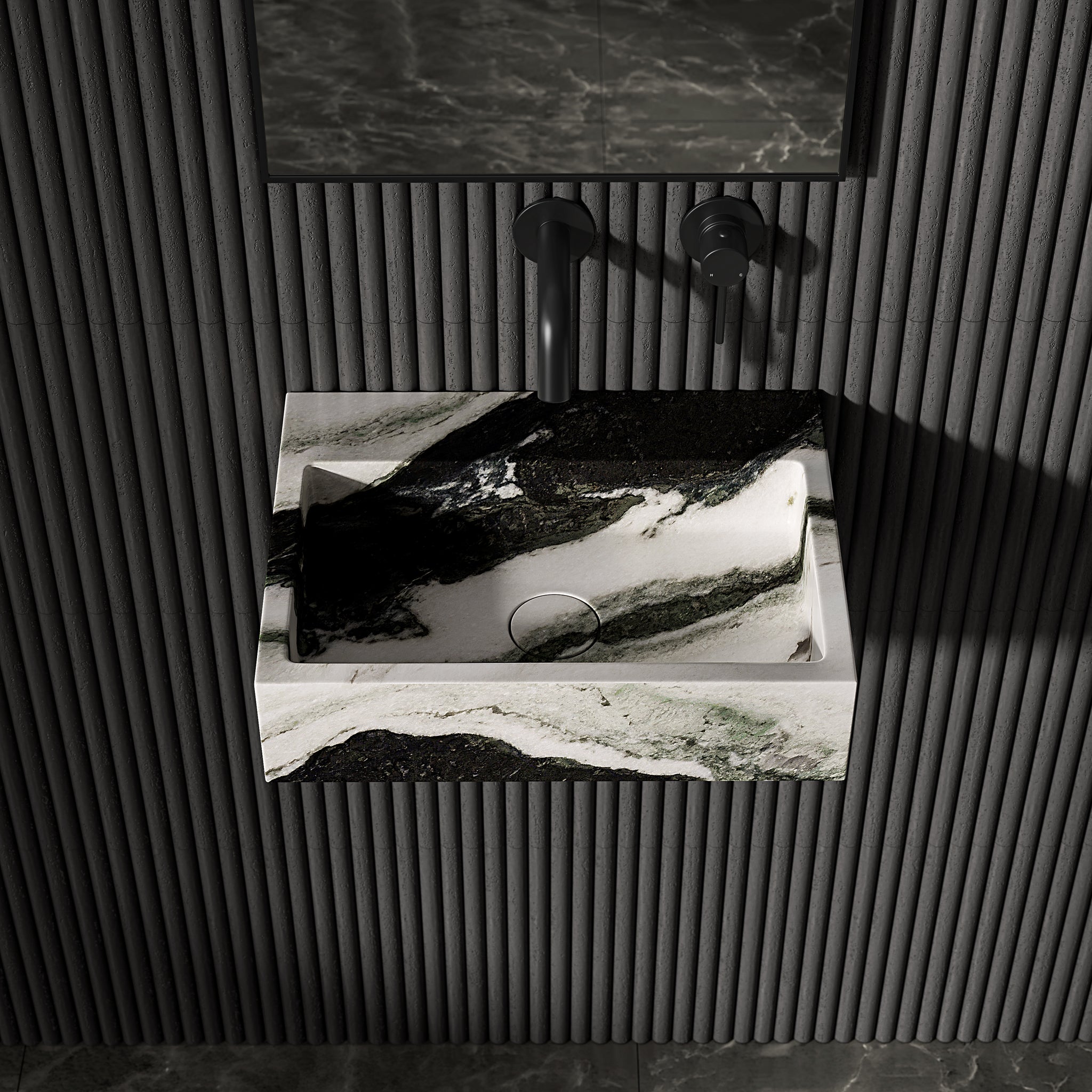 Figo Panda Marble Wall Hung Basin 400mm