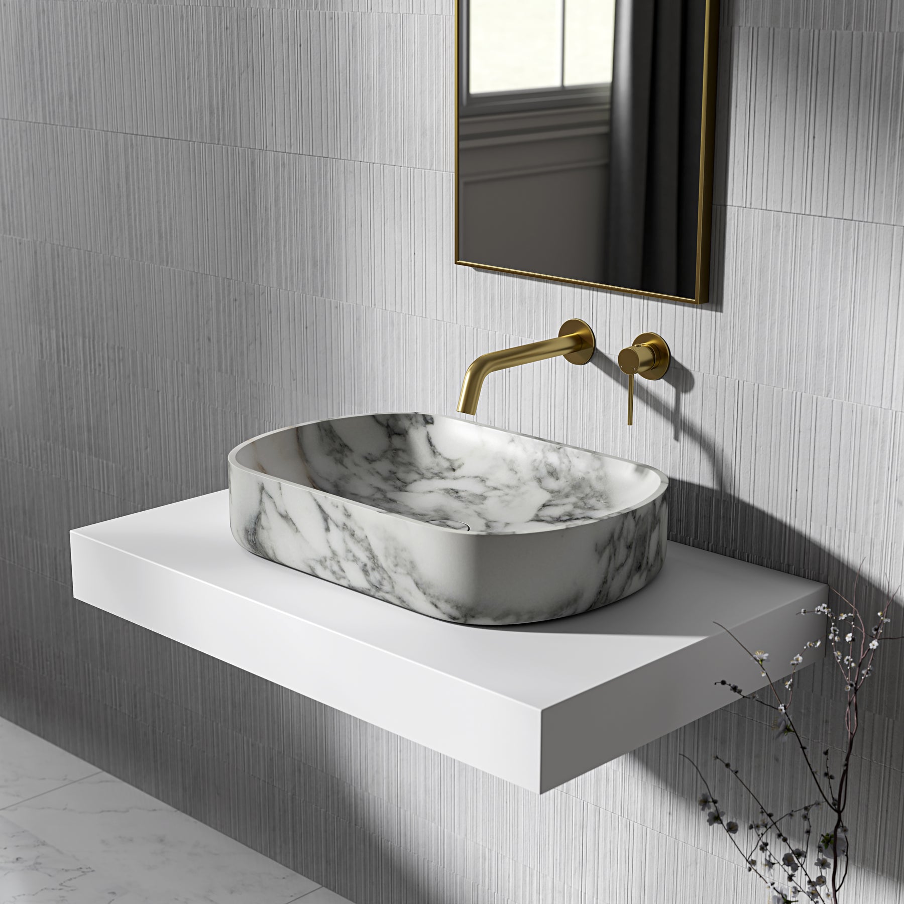 Marble Basins - Marble Bathroom Sinks - Haddon