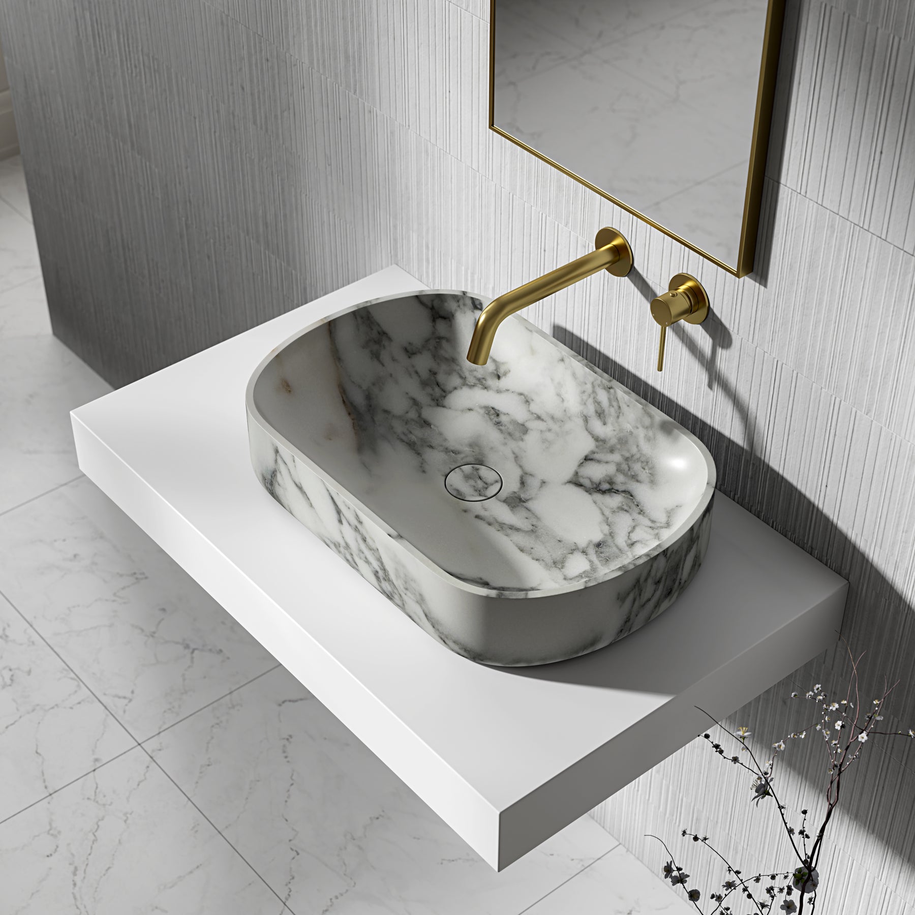 Marble Basins - Marble Bathroom Sinks - Haddon