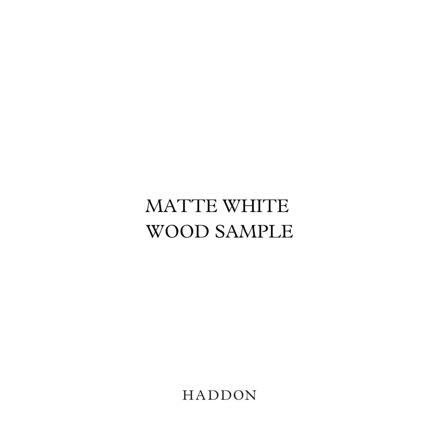 Matte White Wood Sample