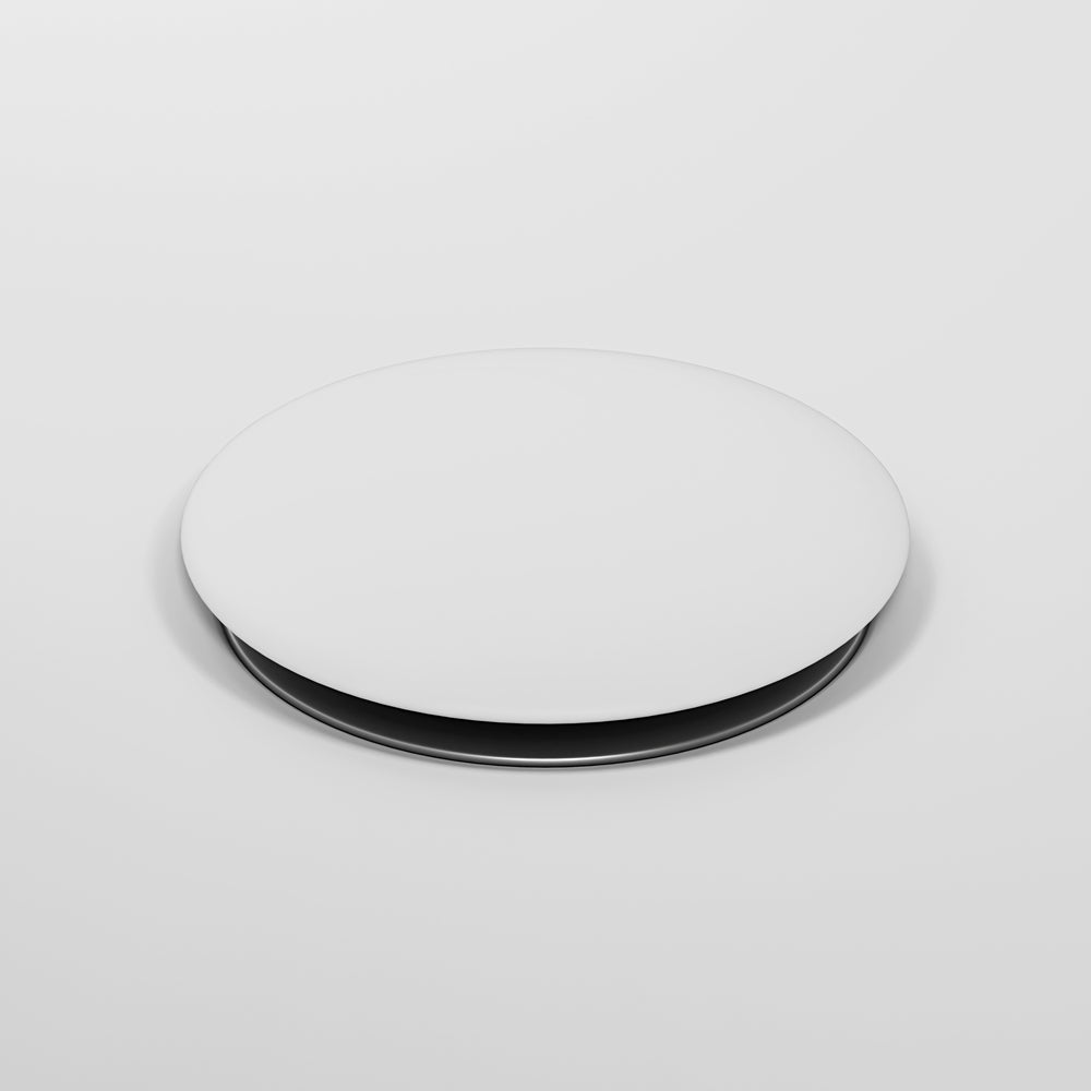 Matte White Bath Waste Cover