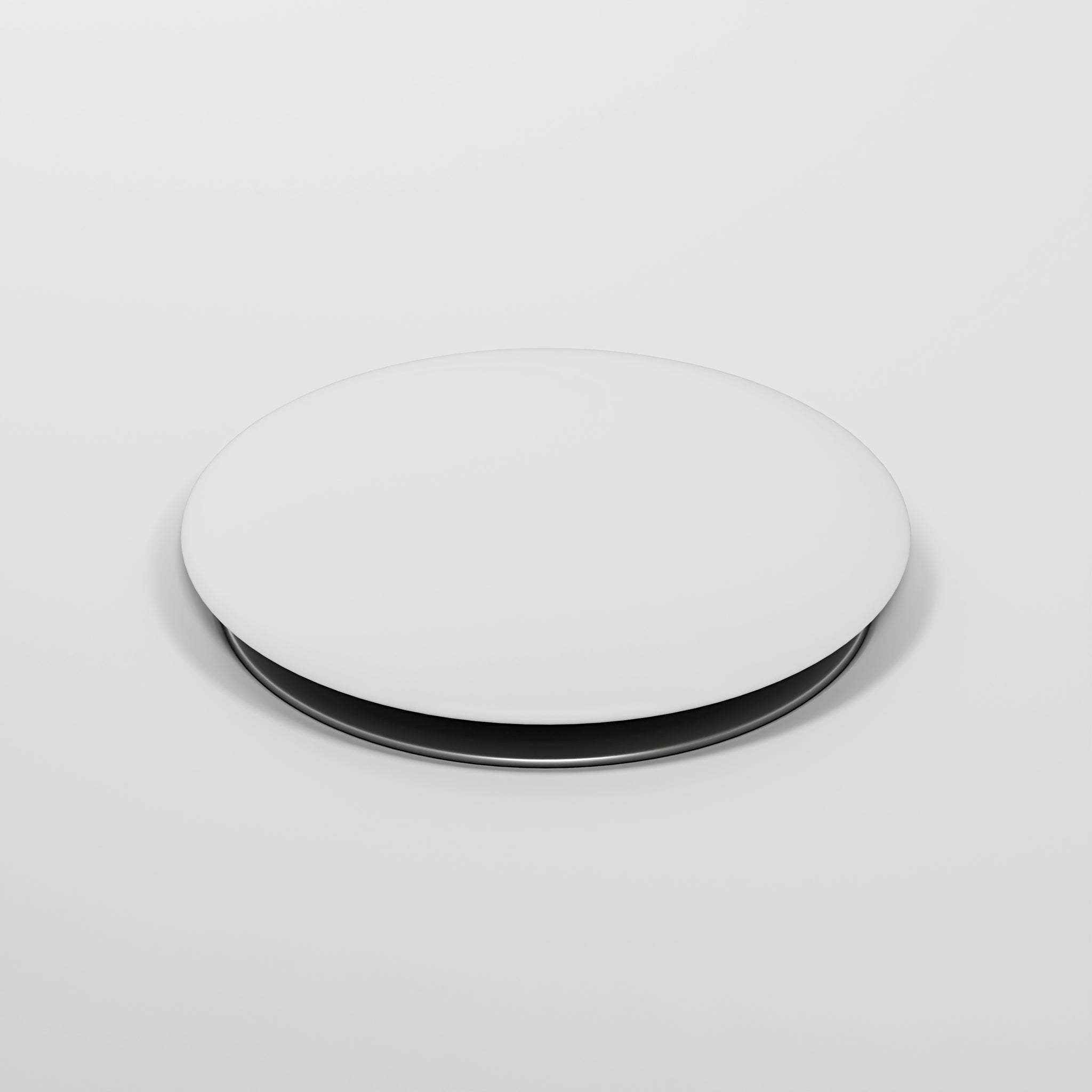 Matte White Bath Waste Cover