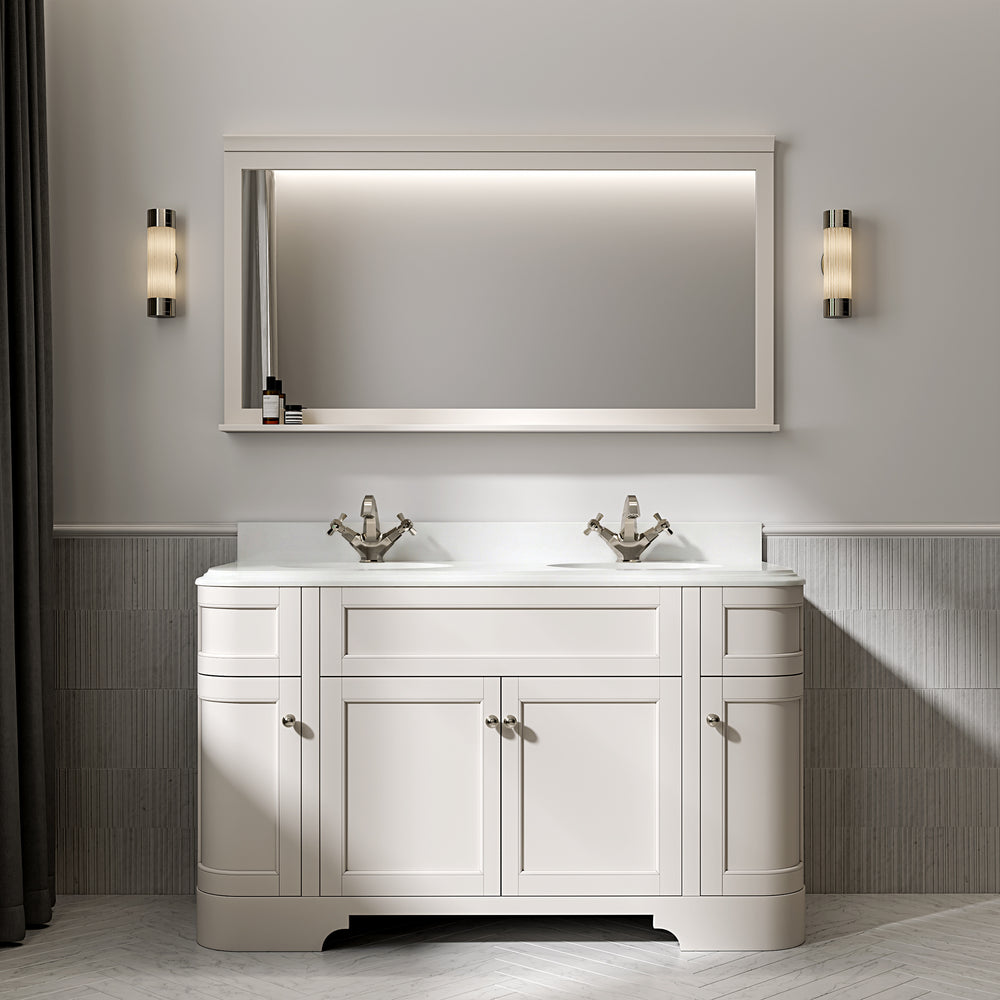 Cobham Quartz Floorstanding Vanity Unit (Matte Cream) 1400mm
