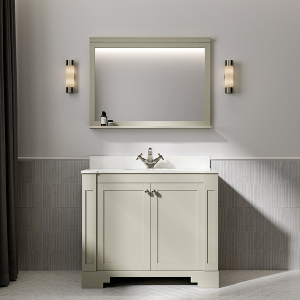 Wentworth Quartz Floorstanding Vanity Unit (Matte Olive) 1000mm