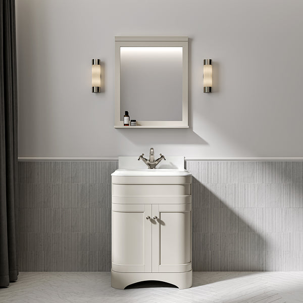 Cobham Quartz Floorstanding Vanity Unit (Matte Stone) 600mm